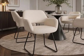 Designová jídelní židle Derrick béžový manšestr