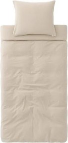 Béžové povlečení na jednolůžko s příměsí lnu 150x200 cm Elly – Ellos Home