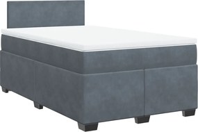 Box spring postel s matrací tmavě šedý 120x190 cm samet 3286253