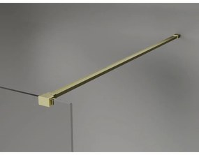 Mexen Lunar sprchová stěna pravá 150 x 200 cm, 8mm čiré sklo, zlatá matná, 830-150-000-55-00-P