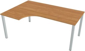 Kancelářský stůl Hobis Ergo pravý UE180060P, deskaakát, černá černá