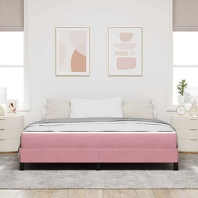Postel s boxspringem s matrací Růžová 180 x 200 cm textil 3398712