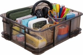 Keeeper Úložný box pro domácnost i dílnu, BRUNO L, 20,5L, 43 x 35 x 17,5 cm, kouřový