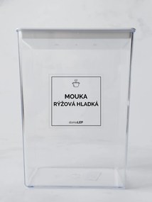 MOUKA RÝŽOVÁ HLADKÁ - omyvatelná samolepka na dózu, výběr rozměrů Ø 5 cm / 5 x 5 cm / 6 x 8 cm | DomaLEP
