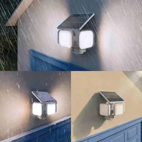 Philips Zyren bílá / LED venkovní nástěnné solární svítidlo s PIR čidl