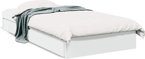 Rám postele se zásuvkami bílý 100 x 200 cm kompozitní dřevo 3280671