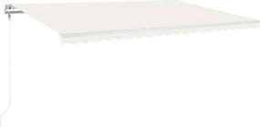 Automatická zatahovací markýza 500 x 350 cm krémová 3069027
