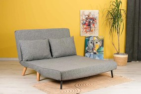 Designová rozkládací pohovka Felicitas 120 cm světle šedá