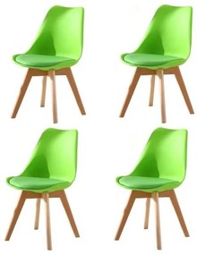 LuxuryForm Jídelní židle  Bali - zelená - SET 4 ks