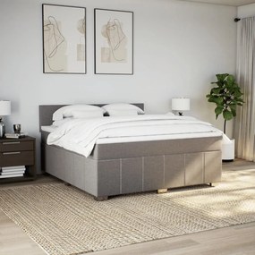 Box spring postel s matrací taupe 180x200 cm textil 3289444