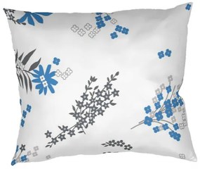 Dadka Povlak na polštář krep Agáta denim na bílém  40x40 cm