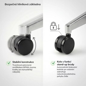 Ergonomická kancelářská židle černá se síťovinou VECTOR
