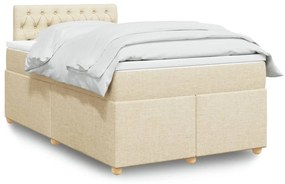 Box spring postel s matrací krémová 120x200 cm textil 3288959