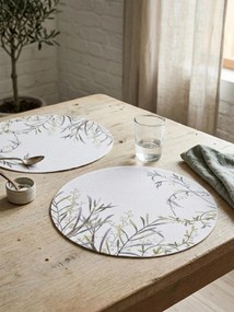Sinsay - Kulaté prostírání s rostlinným motivem 2 pack - zelená