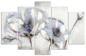 Gario Obraz na plátně Malované květiny - 5 dílný Rozměry: 100 x 70 cm