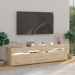 TV skříňky s LED osvětlením 2 ks dub sonoma 75 x 35 x 40 cm - Default Title