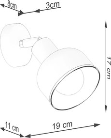 Sollux Lighting Nástěnné svítidlo ELBA černé