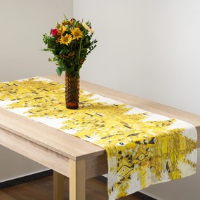 Lenbutik Lněný běhoun na stůl  Gustav Klimt Adele Bloch Bauer Rozměry ubrusů: 180x50 cm