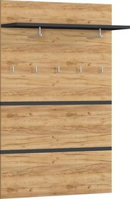 XXXLutz ŠATNÍ PANEL, antracitová, barvy dubu, 96/147/30 cm Xora - Šatní panely - 001258019104