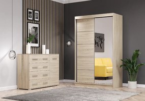 IDZ Komoda FRIDA 02 1D4S, 135 cm Dub Sonoma