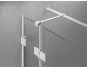 Mexen Lunar T, pravostranný výklopný sprchový kout 115 x 80 cm, 8mm čiré sklo, bílý profil, 834T-115-080-20-00-P