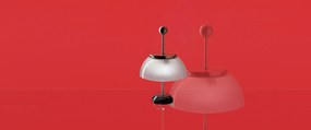 Artemide 0026010A Alfa, stolní lampička v kombinaci mramoru a křišťálového skla, 2x28W E14, výška 48cm