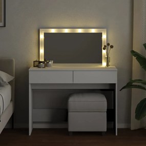 Toaletní Stolek S Led Bílý 100 X 40 X 120 Cm