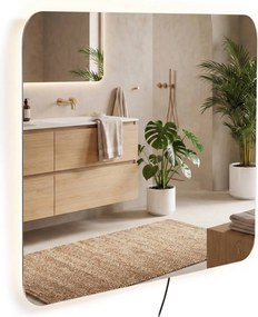 Koupelnové zrcadlo Palmiro 80x80 cm – čiré sklo