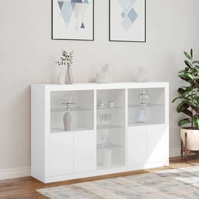 Příborník s LED osvětlením bílý 162 x 37 x 100 cm 3209170