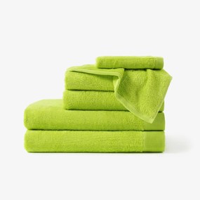 Goldea modalový ručník/osuška s přírodním vláknem - zelený 70 x 140 cm