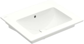 Villeroy & Boch Venticello - Umyvadlo 65x50 cm, s přepadem, bez otvoru pro baterii, CeramicPlus, alpská bílá 412467R1
