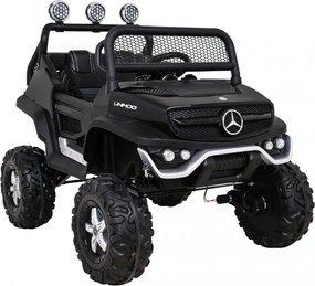 Ramiz Mercedes Benz Unimog elektrické autíčko pro děti černé + terénní pohon 4x4