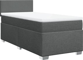 Box spring postel s matrací tmavě šedá 100 x 200 cm textil 3285793