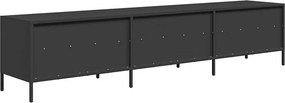 TV skříňka černá 202x39x43,5 cm ocel válcovaná za studena 3307155