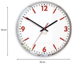 Nástěnné hodiny Solar 30 cm červené