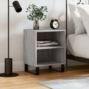 Noční stolek šedý sonoma 40 x 30 x 50 cm kompozitní dřevo - Default Title