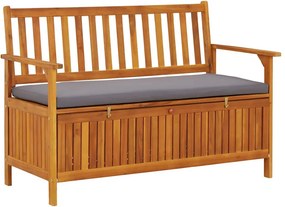 Zahradní úložná lavice 120 cm masivní akáciové dřevo 310276