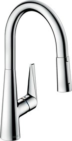 Hansgrohe Talis M51, páková dřezová baterie 200 s vytahovací sprškou, chromová, 72813000