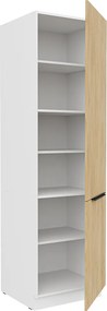 CREMONA bc | vysoká skříňka 60 DK-210 2F potravinová s policemi | 60 cm | bílá/cremona