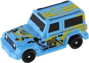 TEDDIES Transformer auto-robot modrý / Plast / 14 cm / od 5 let