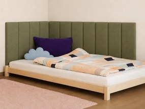 Rovný čalouněný panel na zeď VELUR Zvolte barvu: Khaki, Zvolte rozměr: 20x100 cm, Uchycení na zeď: Bez uchycení (možnost použití lepidla)