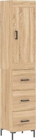 Skříň highboard dub sonoma 34,5 x 34 x 180 cm kompozitní dřevo 3200196