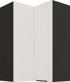 ARIA wb | horní kuchyňská skříňka 60x60 GN-90 2F (90°) rohová s policemi | VYSOKÁ | 60x60 cm | černá/bílá