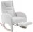Aosom Houpací křeslo Relax s područkami, čalouněné a ergonomické, do obývacího pokoje a ložnice, 66x96-125,5x99 cm, tmavě šedé