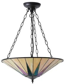 Endon 70754 - Lustr na řetězu Tiffany DARK STAR 3xE27/60W/230V pr. 49 cm