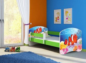 Dětská postel - Rybka 2 160x80 cm zelená