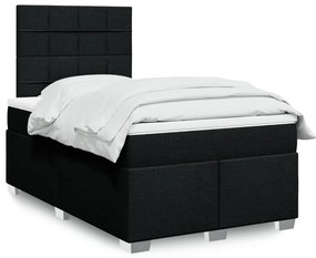 Box spring postel s matrací černá 120x190 cm textil 3292729