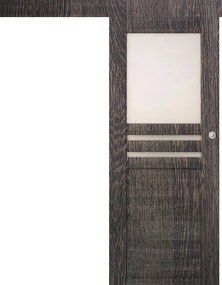posuvné interiérové dveře na stěnu vasco doors MADERA model 5 Průchozí rozměr: 70 x 197 cm, Orientace dveří: Levé dveře, Dekor: Dub kartáčovaný