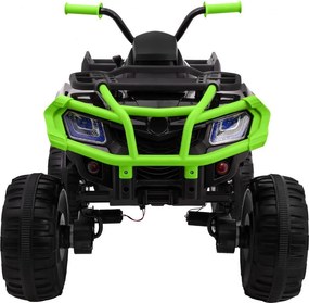Ramiz Dětská čtyřkolka XL ATV 2,4 GHz na baterie černo-zelená na dálkové ovládání + pohon 4x4 + nosič zavazadel + pomalý start + EVA + LED a zvuky