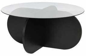 Konferenční stolek Aeris Black s tmavým sklem